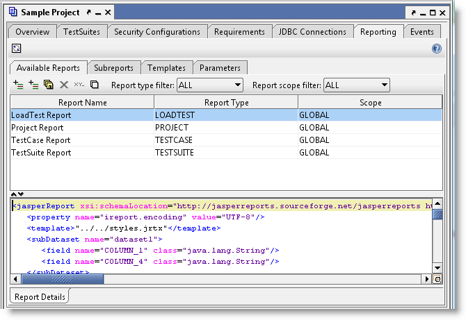 Reporting Infrastructure | SoapUI Docs